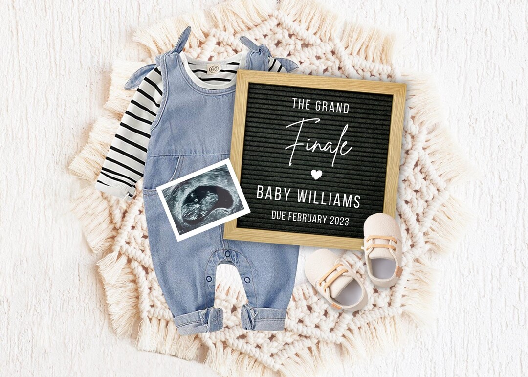 Last Baby Pregnancy Announcement Digital, Editable the Grand Finale ...