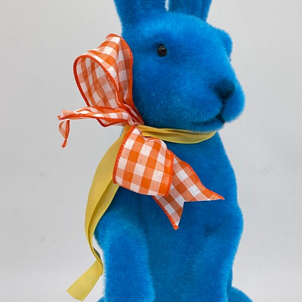 Flocked Bunny - Etsy