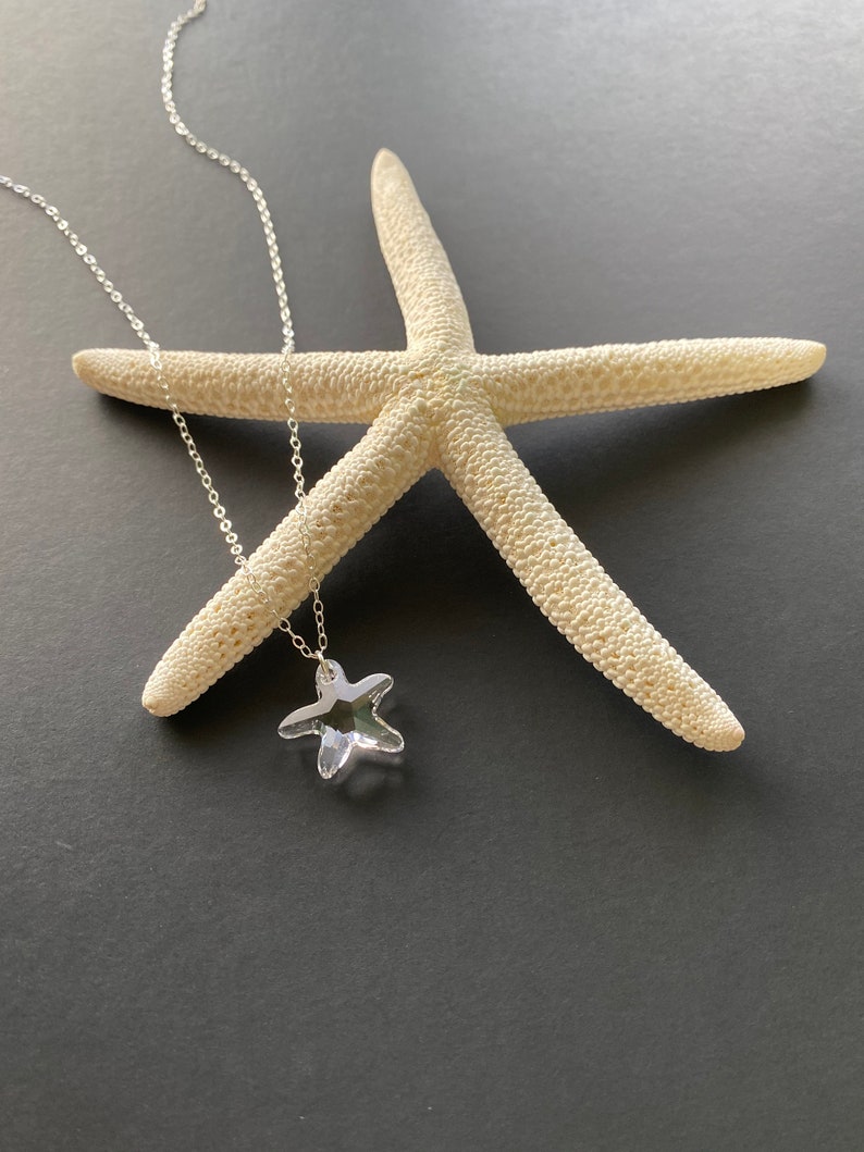 Crystal Starfish Necklace - Etsy