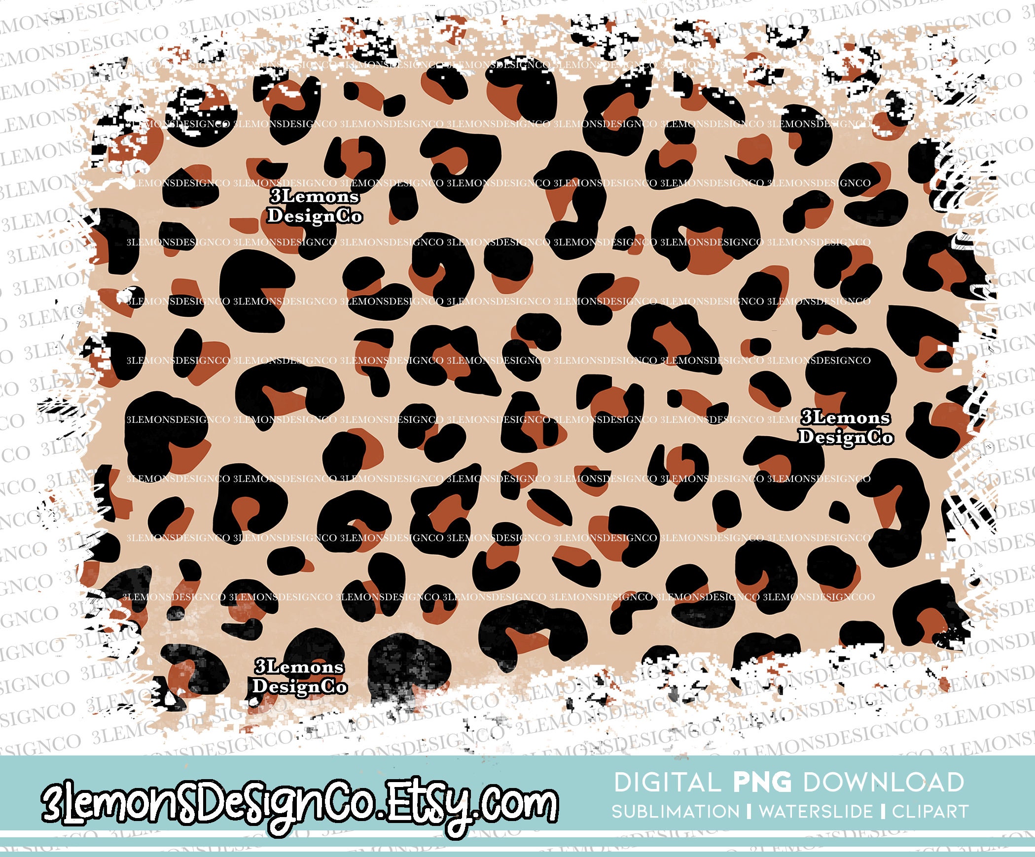 Craft Supplies & Tools Animal Print Cheetah Background Splash Sublimate ...