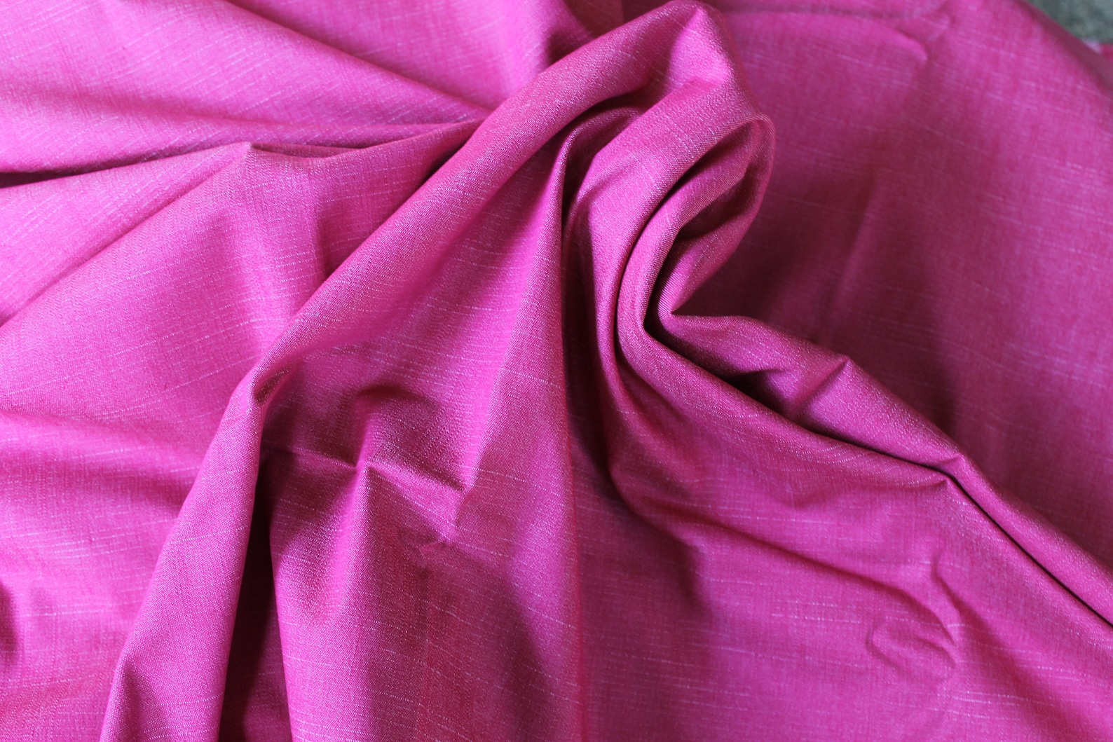 3 Yards Hot Pink Cotton Fabric Stretch Textured Look - Etsy