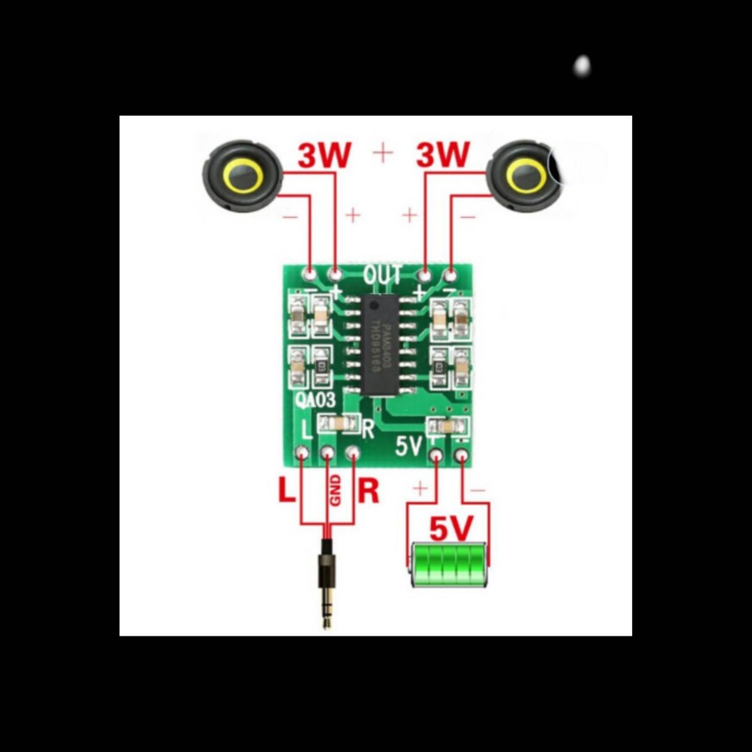 3w 5v Audio Amplifier Chip for Light Saber Project PAM8403 - Etsy