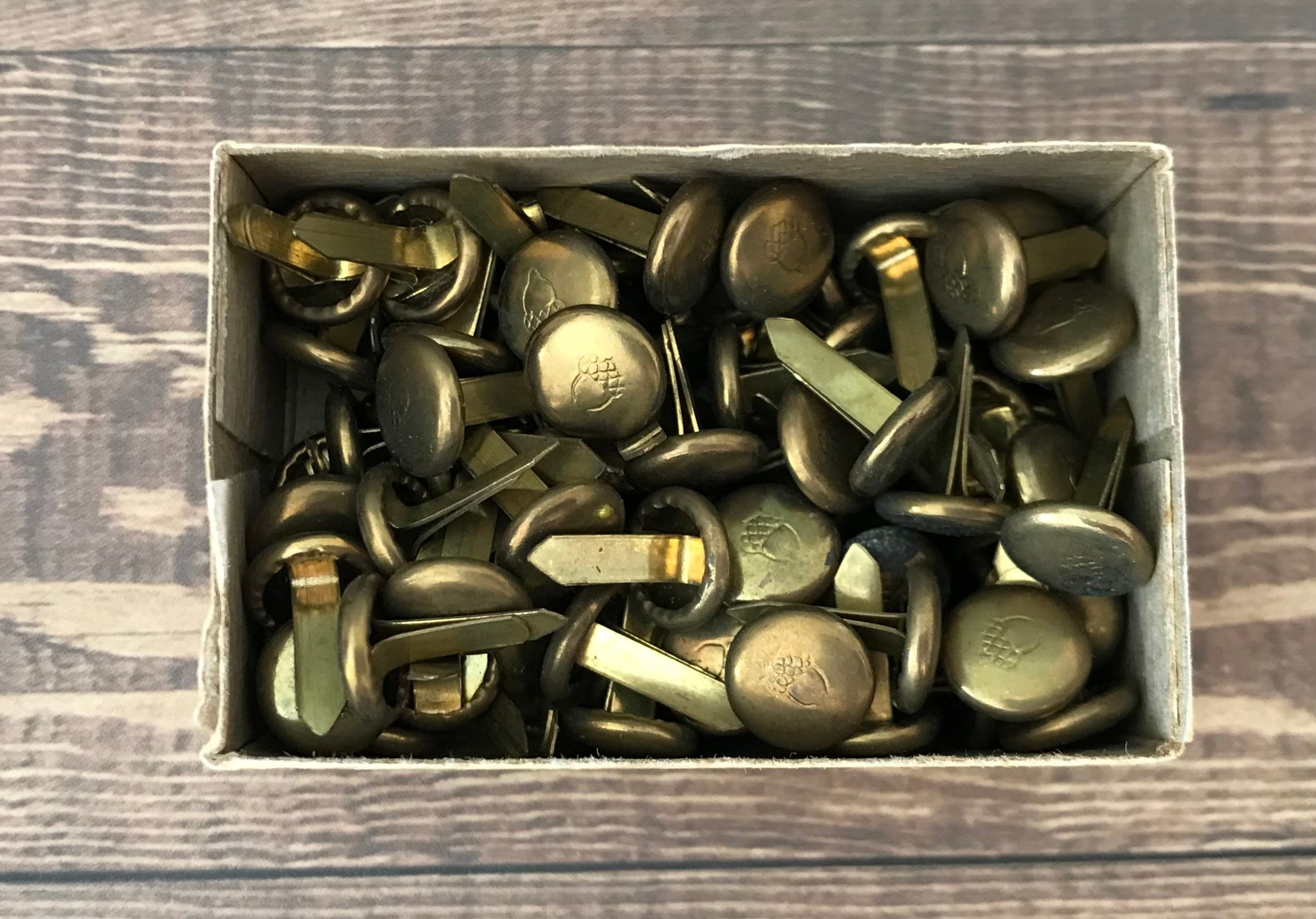 Vintage Brass Paper Fasteners From the 1950s Made by Oakville. 3/8 ...