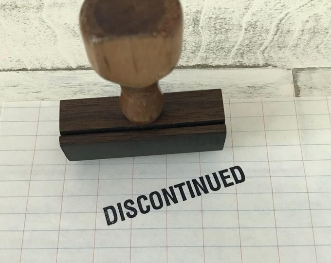 Vintage Rubber (polymer) Stamp That Says "discontinued". in Great ...