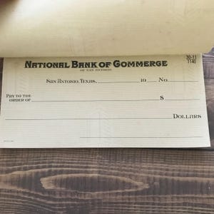 Vintage Bank Checks From Around 1940s or 1950s With Great Typography ...