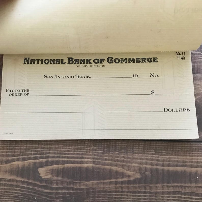 Vintage Bank Checks From Around 1940s or 1950s With Great Typography ...