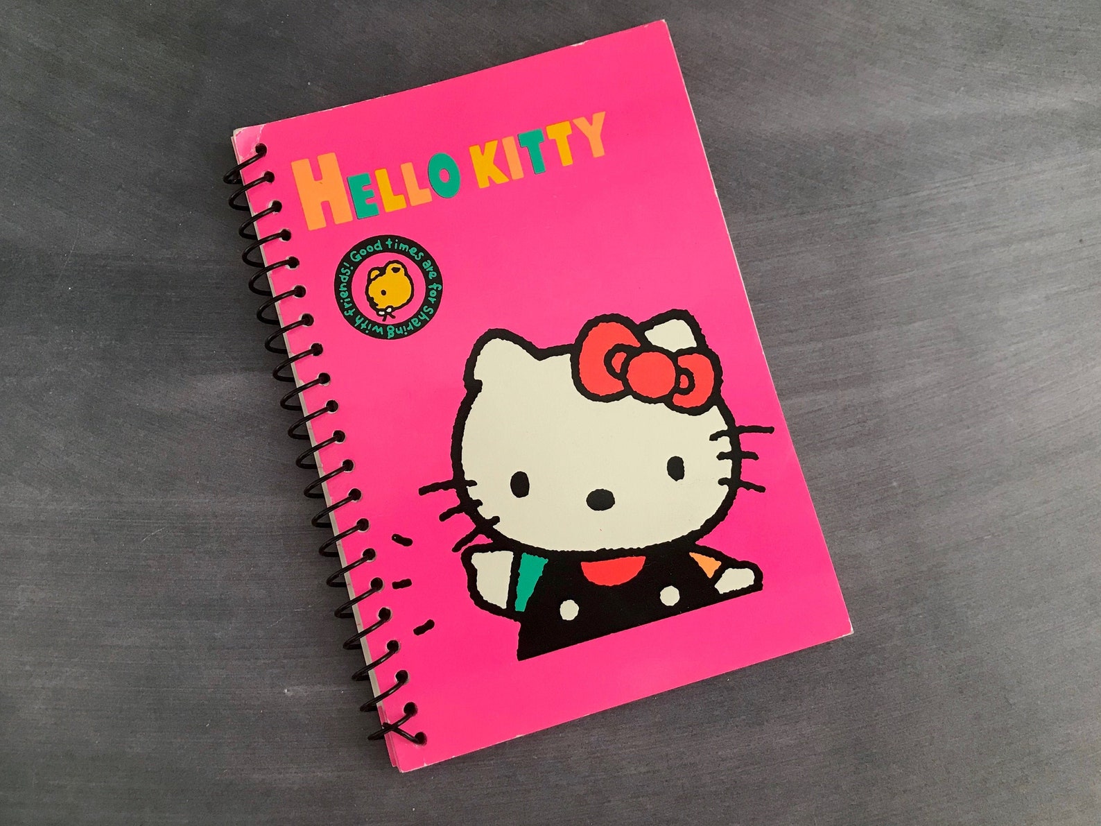 Neon Pink Vintage Hello Kitty Notebook 1990s Sanrio Pink | Etsy