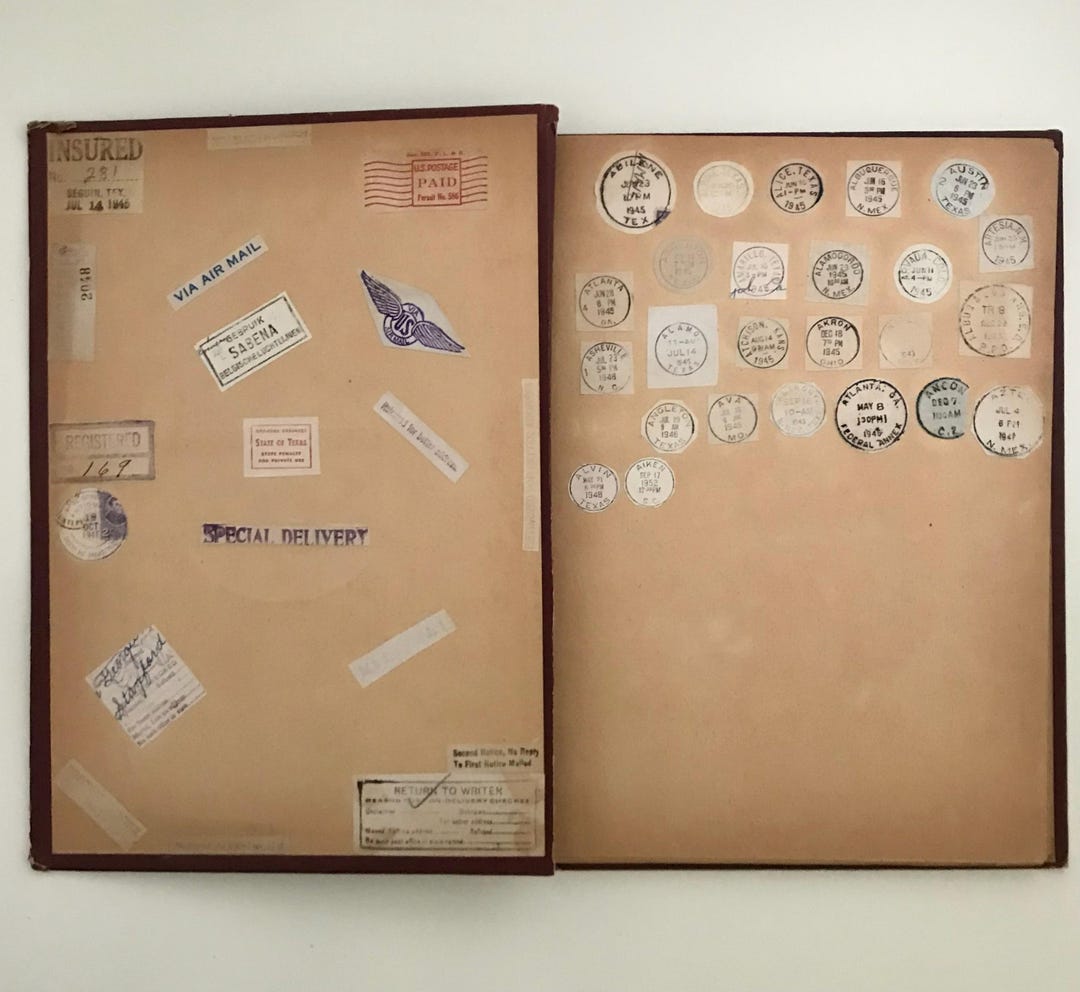 Vintage Postmark Album From the 1940s (some 1950s) With Hundreds of ...