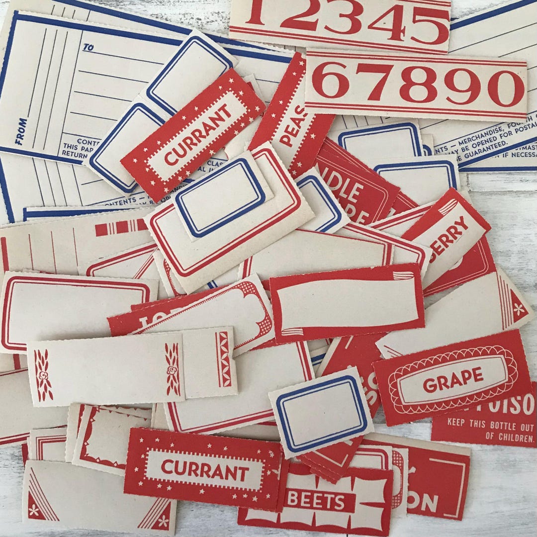 HUGE Vintage Label Bundle From the 1940s. Mixed Lot of 100 Labels ...