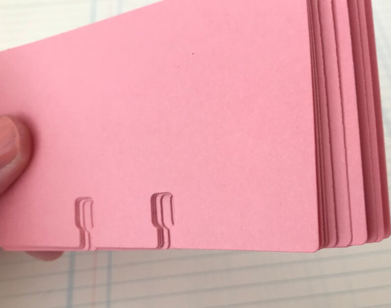Twelve Vintage Pink Rolodex Cards in Mini Size About 2 Inches by 4 ...
