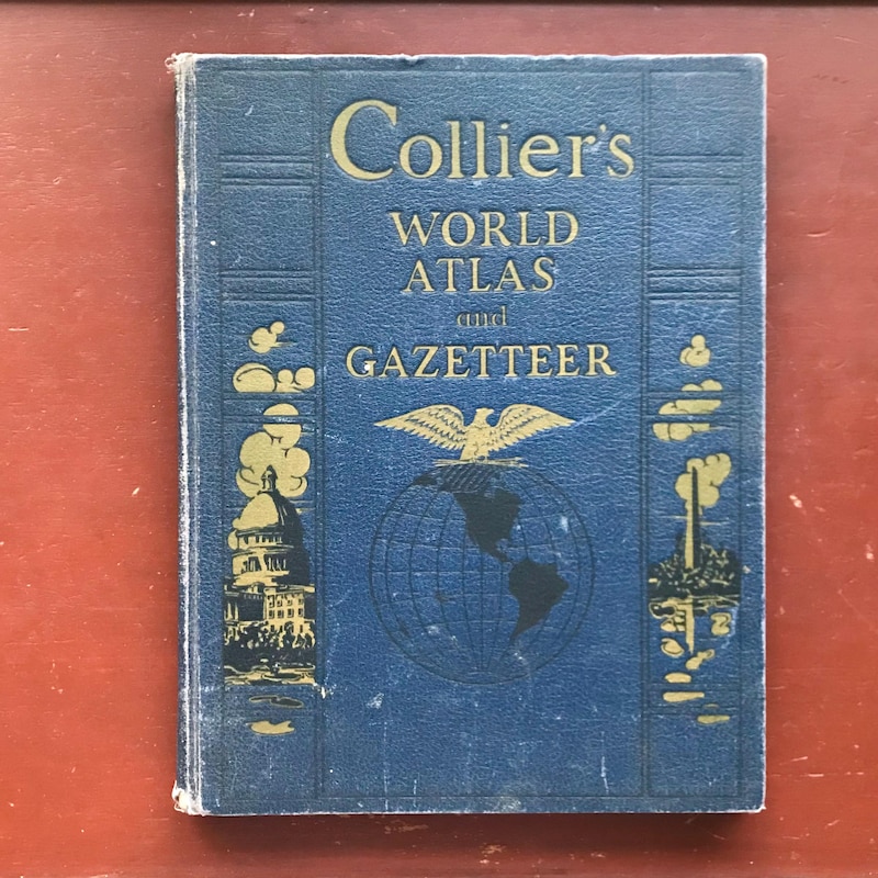 Vintage Atlas Pages - Etsy