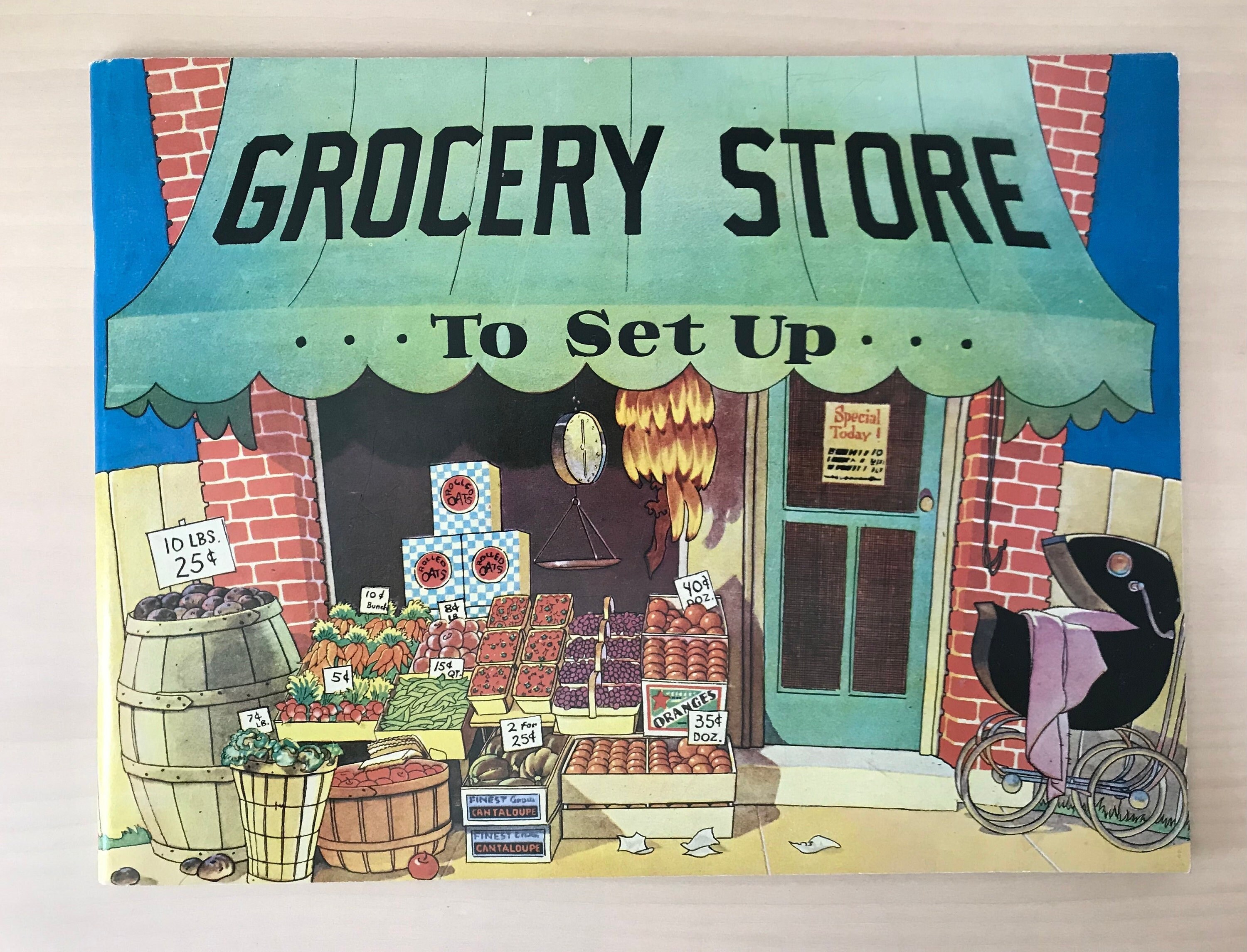 Vintage Toy Grocery Store to Punch Out and Put Together, Complete With ...