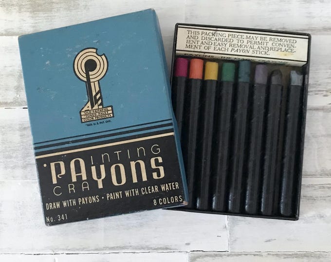 Vintage Midcentury Watercolor Painting Crayons - 8 Payons in Original ...