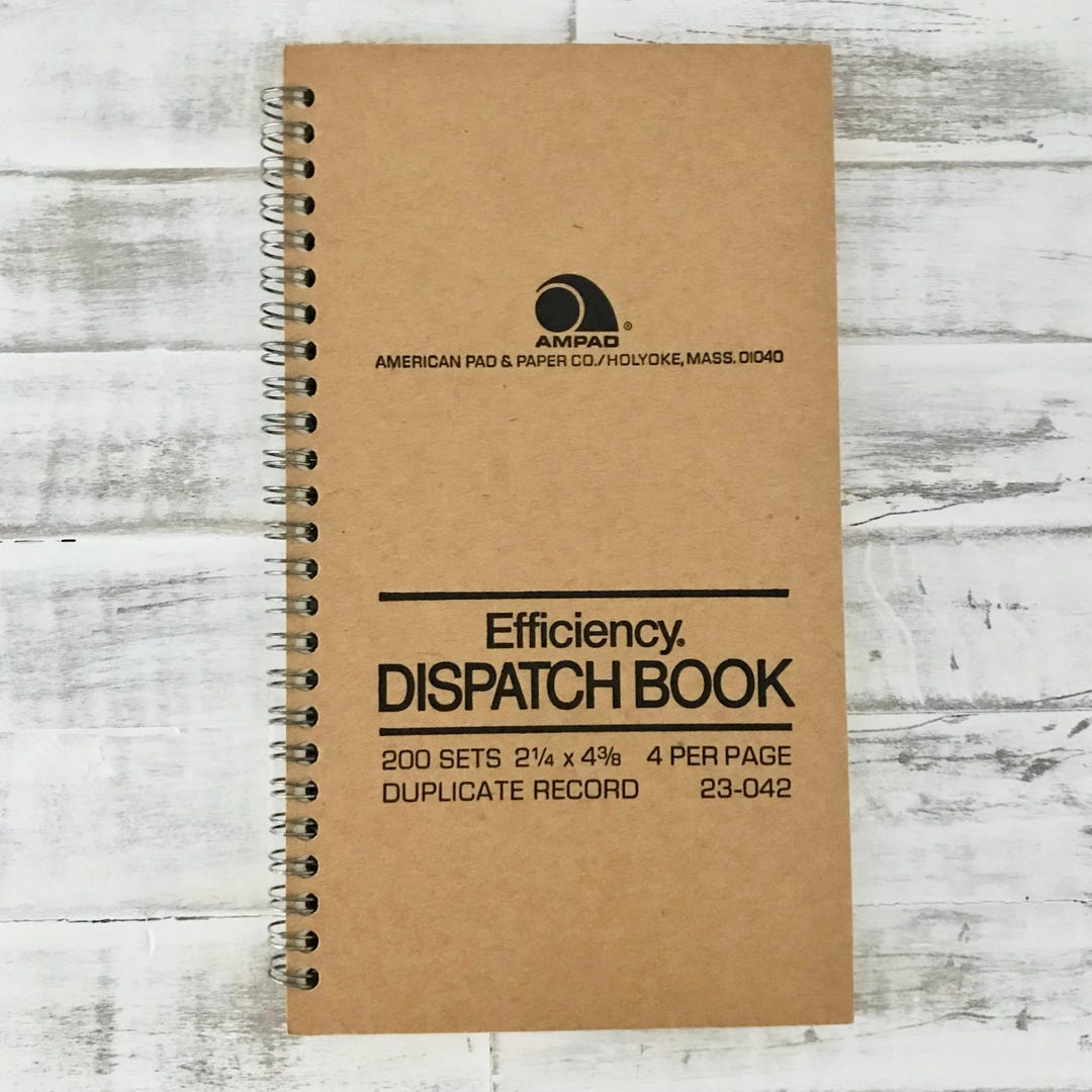 Vintage Ampad Efficiency Dispatch Notebook W/ Perforated Memo Pages, 4 ...