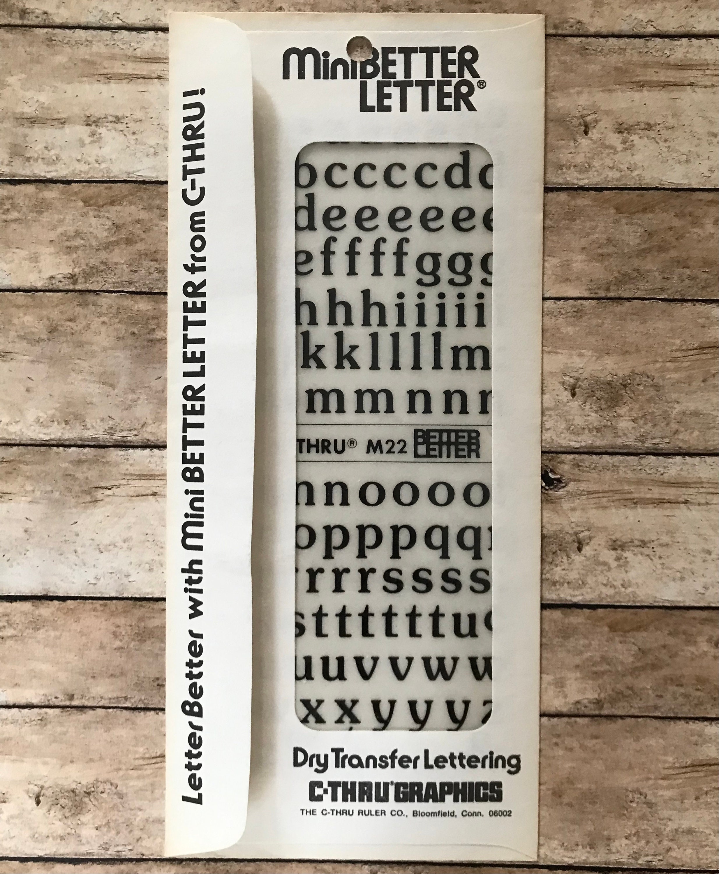 Vintage Dry Transfer Rub on Letters, Lower Case Serif Font, Made by C ...