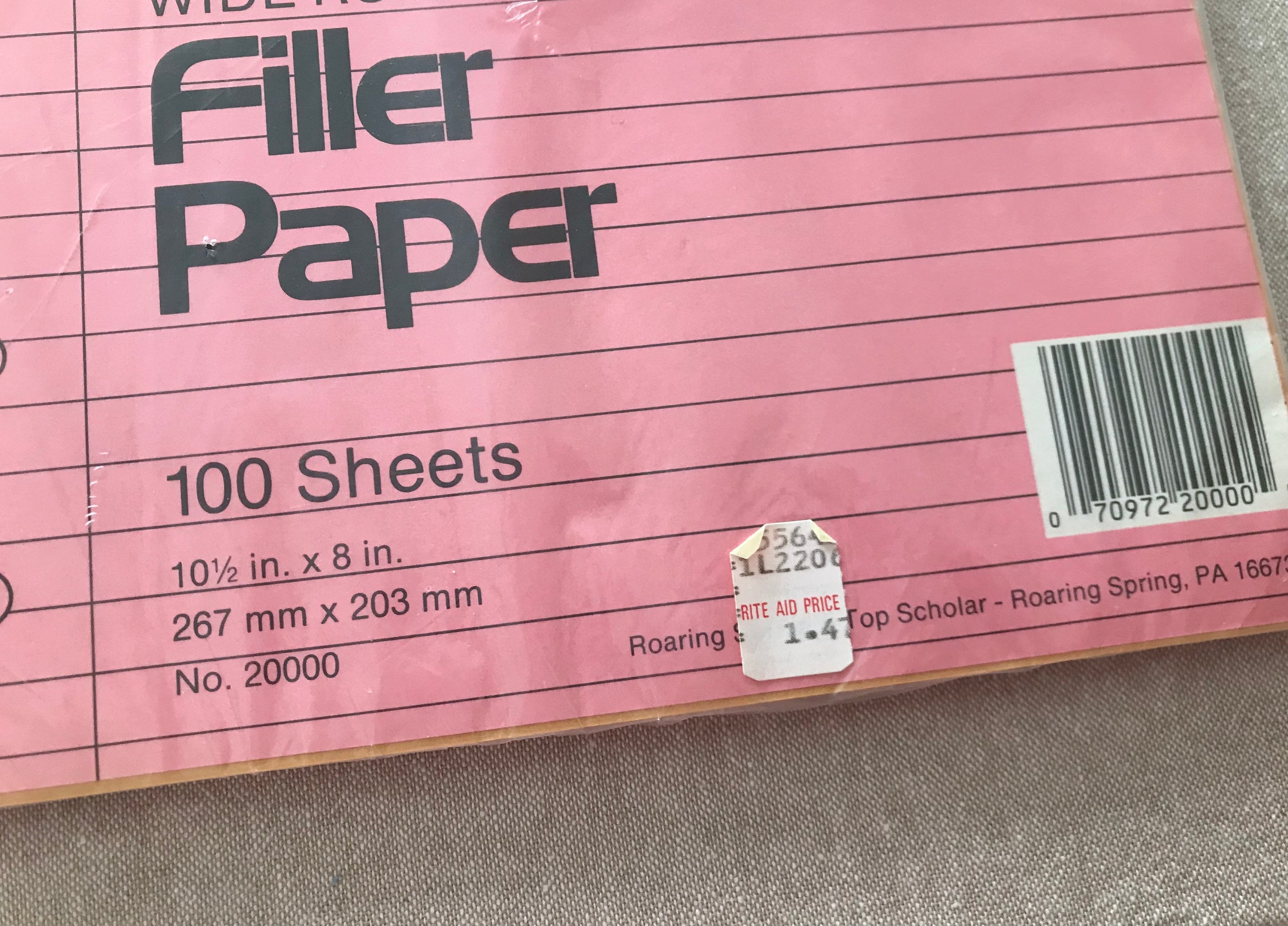 Hot Pink Notebook Paper