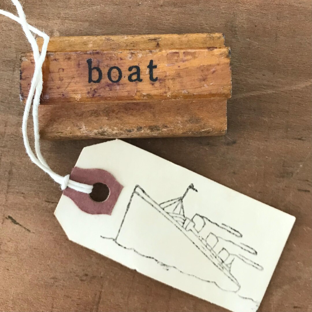 Vintage Ship Rubber Stamp From the 1930s. Vintage School Stamp for ...