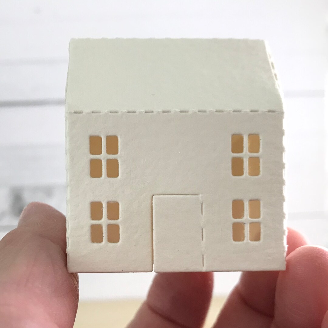 DIY Paper House Kit With 3 Make It Yourself Houses Die Cut From Vintage ...