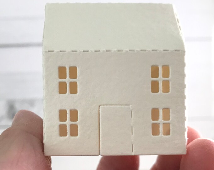 DIY Paper House Kit With 3 Make It Yourself Houses Die Cut From Vintage ...