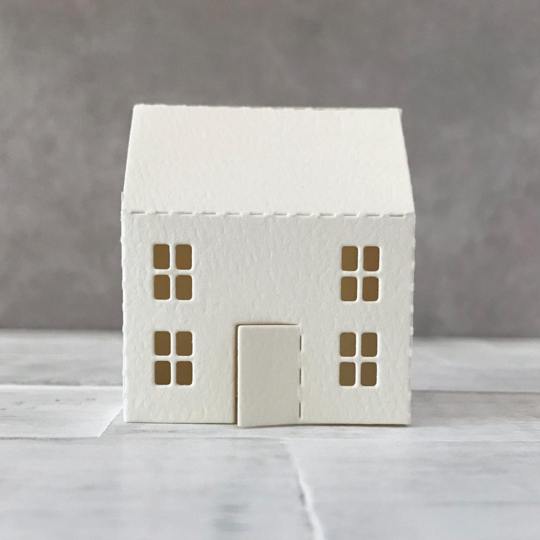 DIY Paper House Kit With 3 Make It Yourself Houses Die Cut From Vintage ...