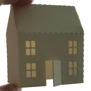 DIY Paper House Kit With 3 Make It Yourself Houses Die Cut From Vintage ...