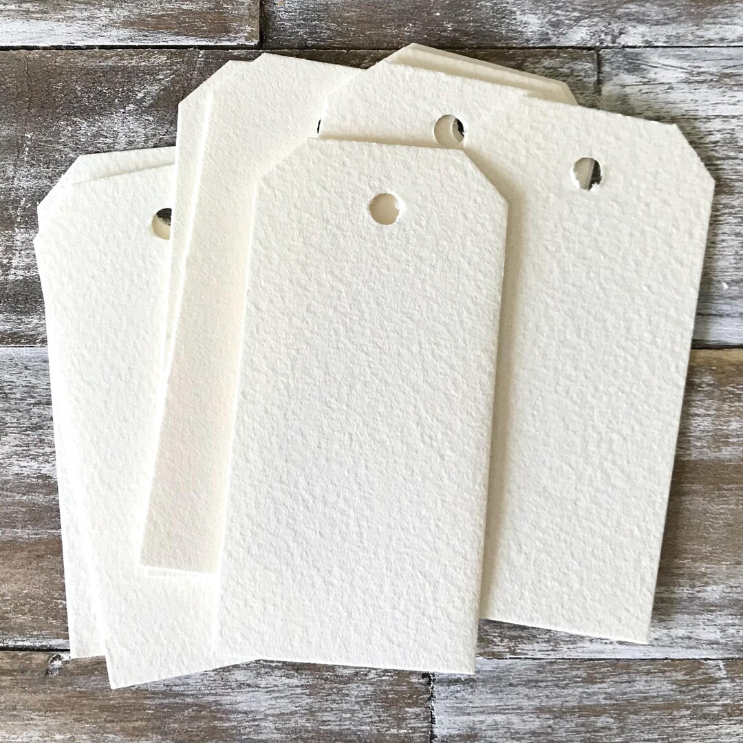Blank Paper Tags Made From Vintage English Made Watercolor Paper ...