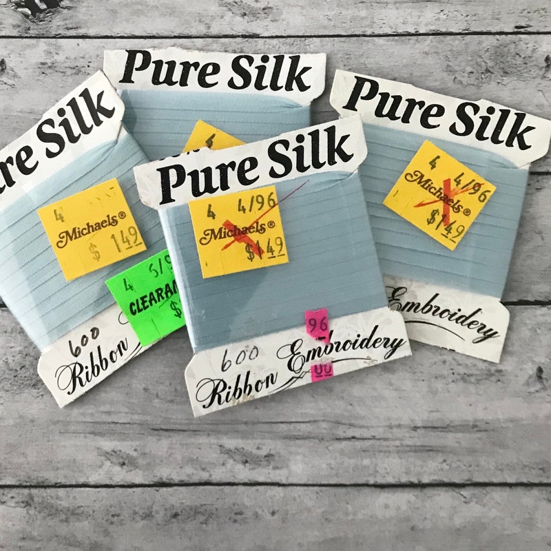 Blue Silk Ribbon - Etsy