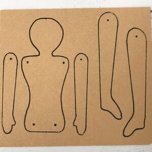Articulated Paper Doll Blanks on Authentic Vintage and Antique Papers ...
