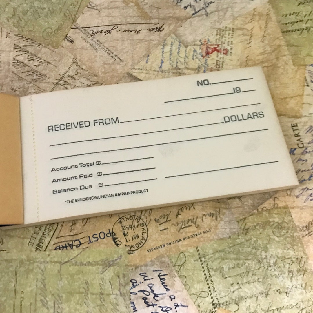 Vintage Unused 2 Part Receipt Book. efficiency Receipt Pad by Ampad. 28 ...