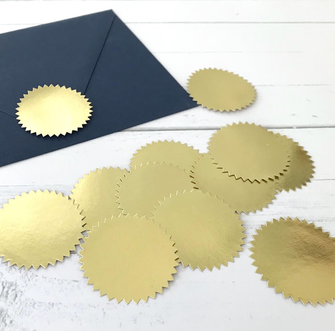 Vintage Dennison Gold Notarial Seals for Paper Crafts and Junk Journals ...