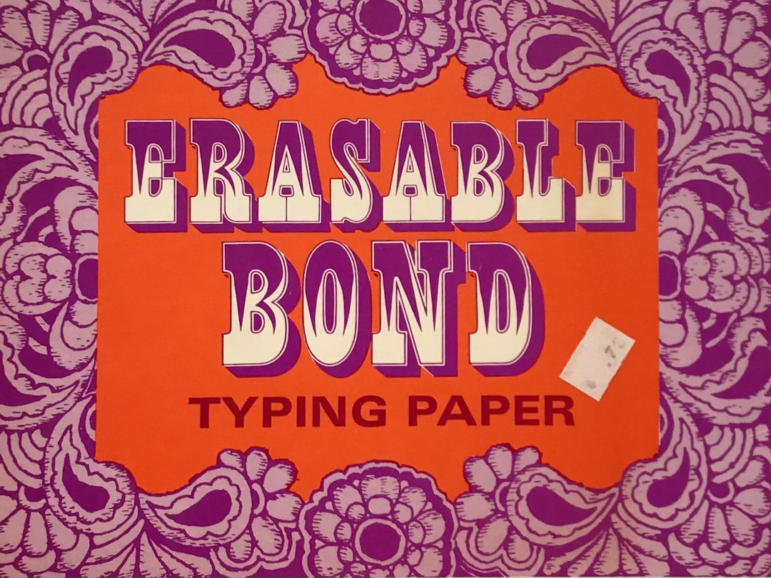 Vintage Erasable Typing Paper in the Grooviest Packaging Ever. - Etsy