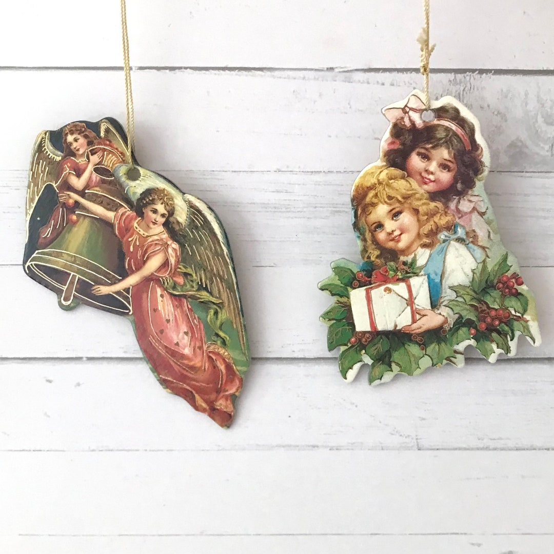 Vintage Victorian Christmas Ornaments With Victorian Children and ...
