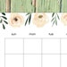 Printable Monthly Calendar, Blank Calendar, Floral Calendar, Shabby ...