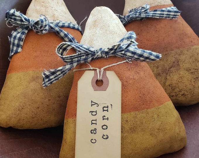 Set of 3 Primitive Candy Corn Bowl Fillers | Halloween Ornie | Fall ...