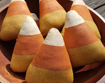 Set of 3 Primitive Candy Corn Bowl Fillers | Halloween Ornie | Fall ...