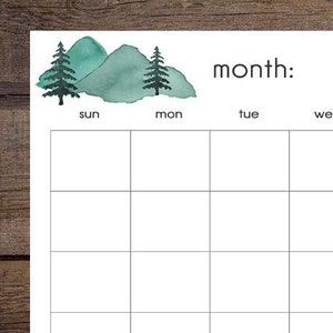 Norway Printable Calendar Norge Scandinavian Minimalist | Etsy
