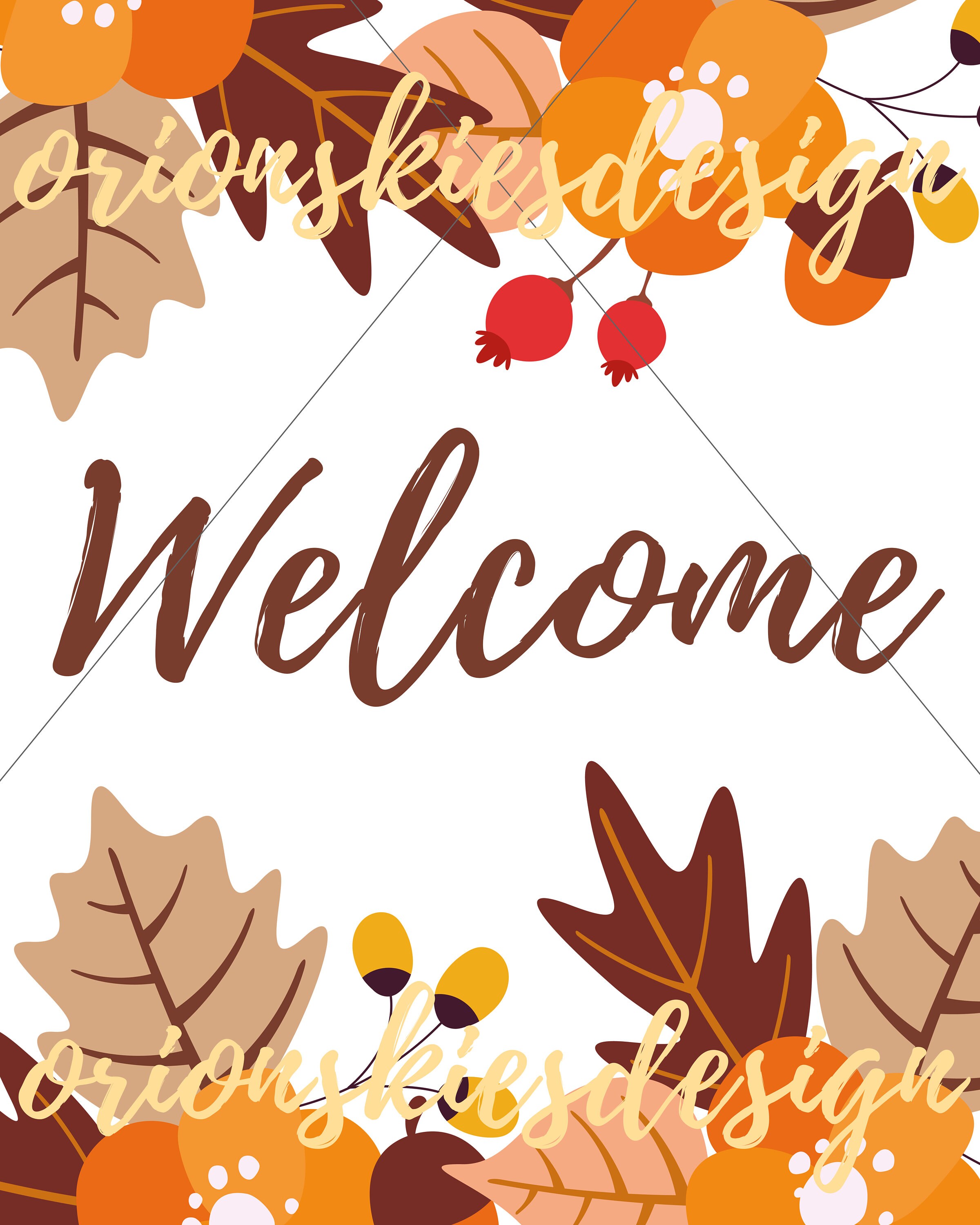 Welcome Sign | Printable | Fall Sign | Thanksgiving Sign | Decor ...