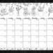 Printable Floral Monthly Calendar Bundle Planner Botanical Flowers Home ...