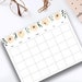 Printable Monthly Calendar, Blank Calendar, Floral Calendar, Shabby ...
