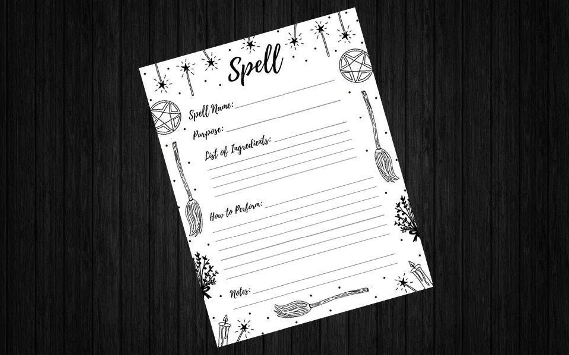 Printable Spells Page | Spellbook | Spells | Witch | Witchcraft | Pagan ...