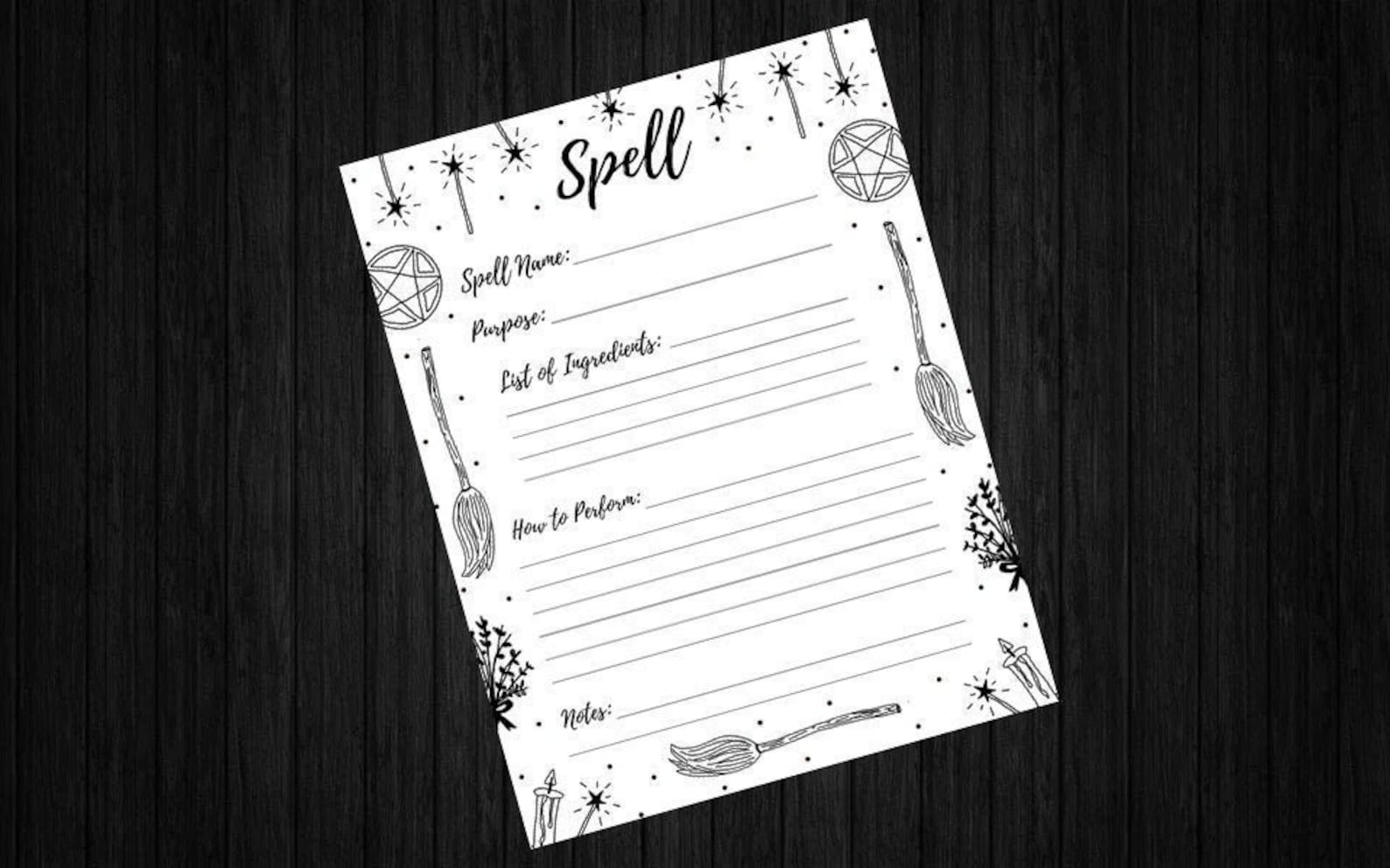 Printable Spells Page | Spellbook | Spells | Witch | Witchcraft | Pagan ...