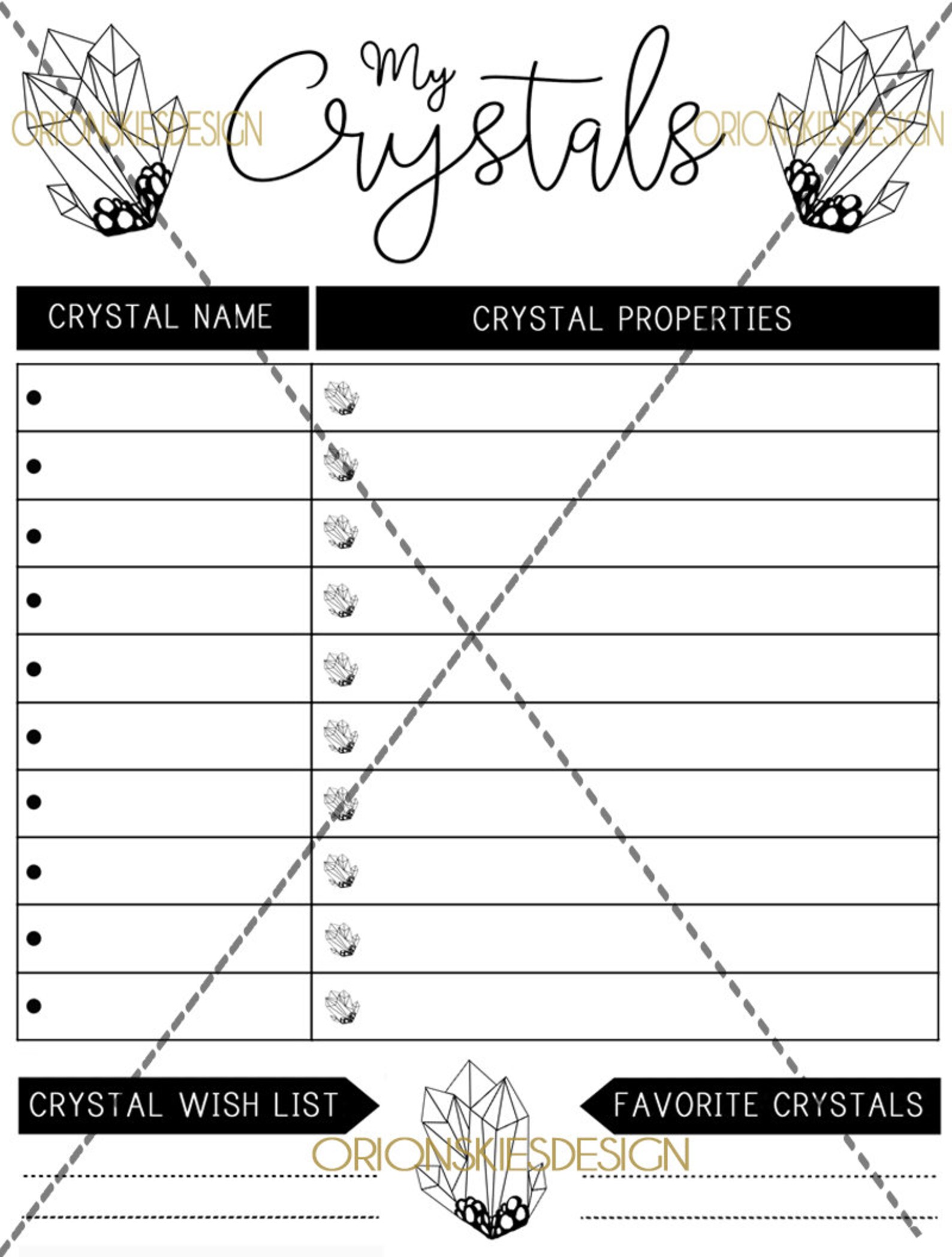 Printable Witch Bundle | Set | Planner | Calendar | Spells | Crystal ...