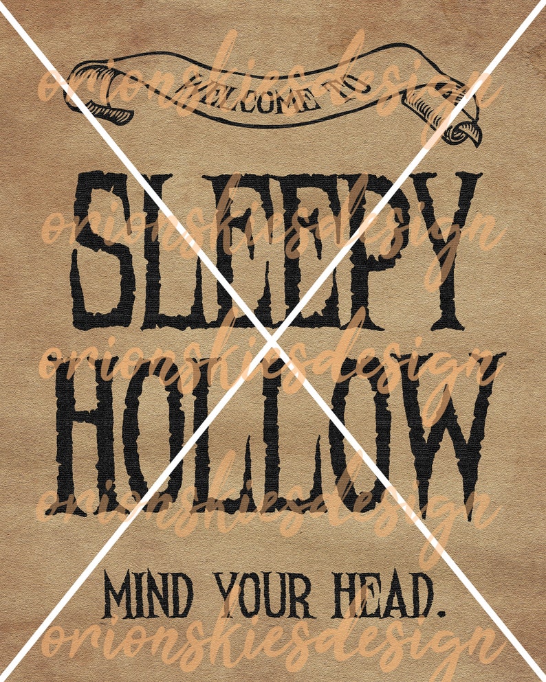 Sleepy Hollow Sign, Printable, Halloween, Halloween Decoration, Decor ...