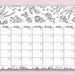 Printable Floral Monthly Calendar Bundle Planner Botanical Flowers Home ...