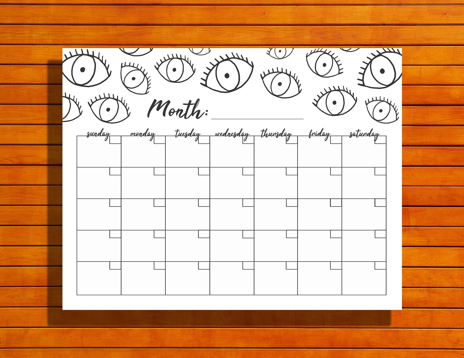 Evil Eye Monthly Planner Multiple Colors Included Calendar - Etsy