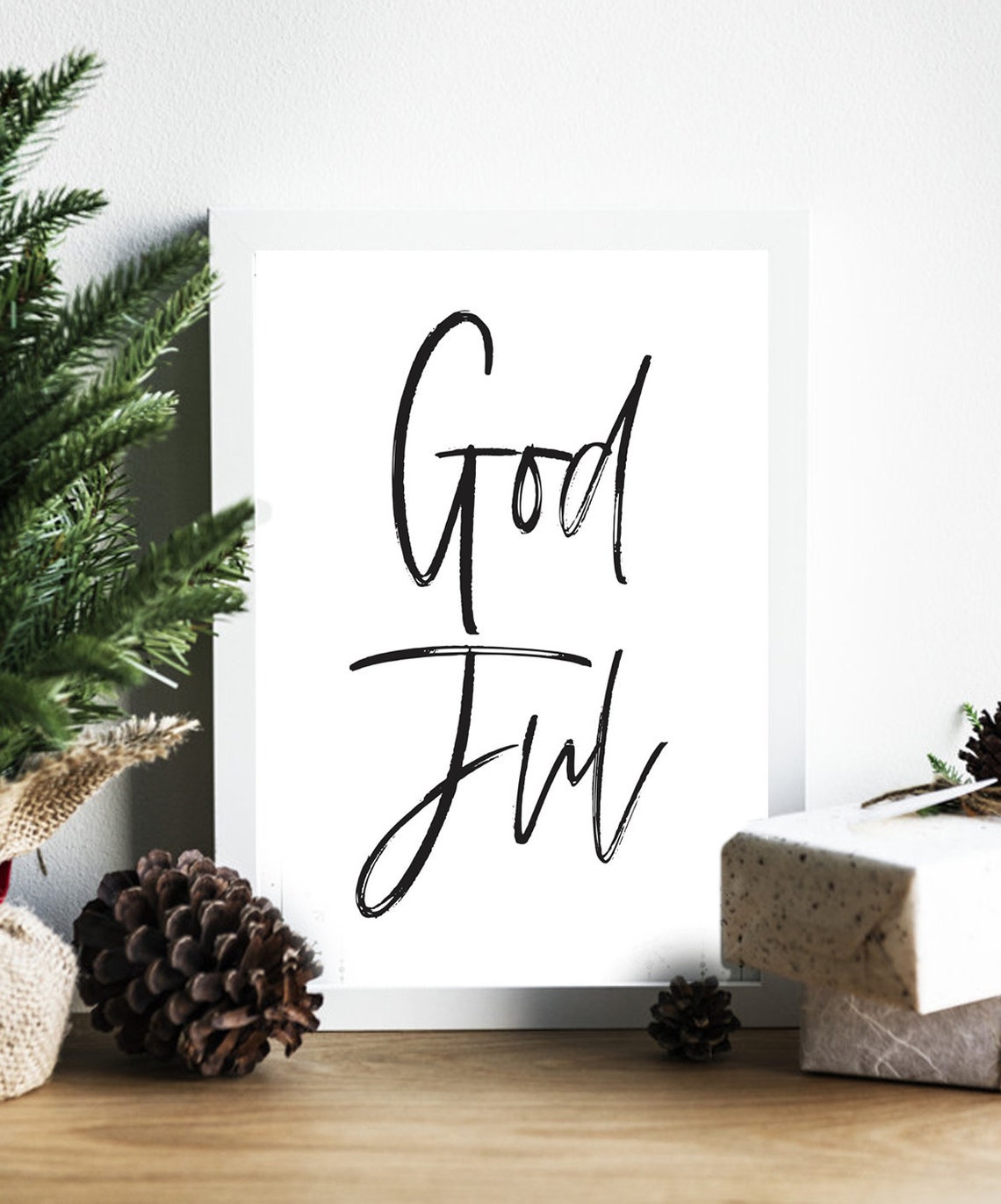 God Jul Art Printable Sweden Norway Svensk Norsk | Etsy