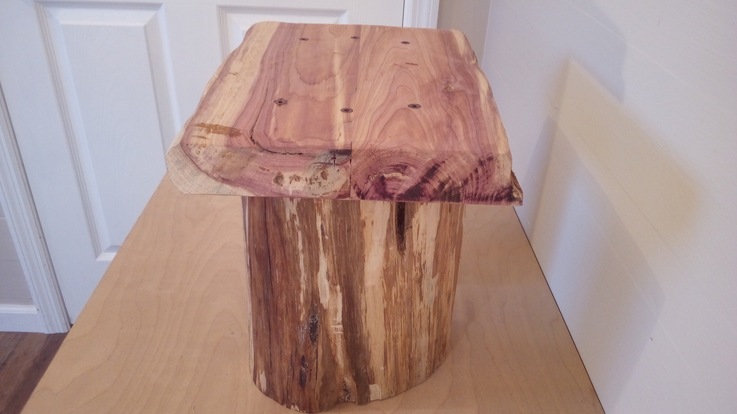 Plant Stand, Indoor, Cedar Log - Etsy