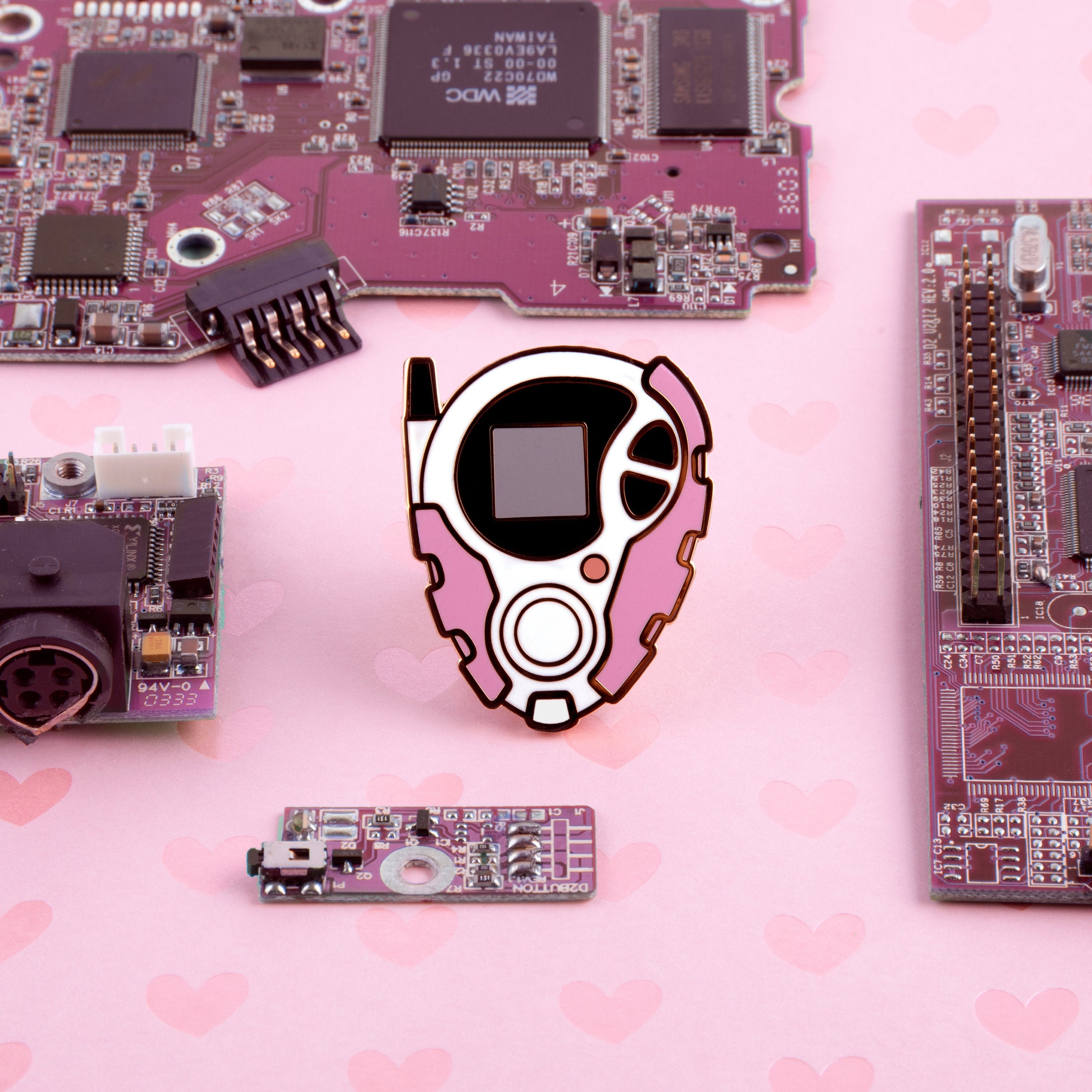 Pink Digimon D3 Digivice Enamel Pin | Etsy