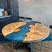 Mappa Burl Round Dining Room River Table - Etsy