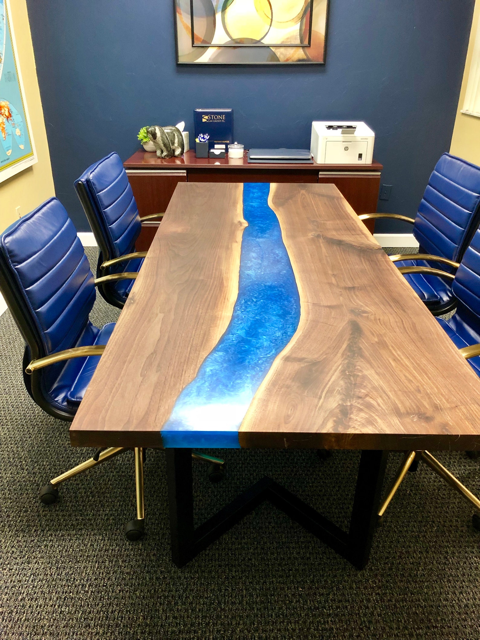 Black Walnut Conference River Table SOLD - Etsy